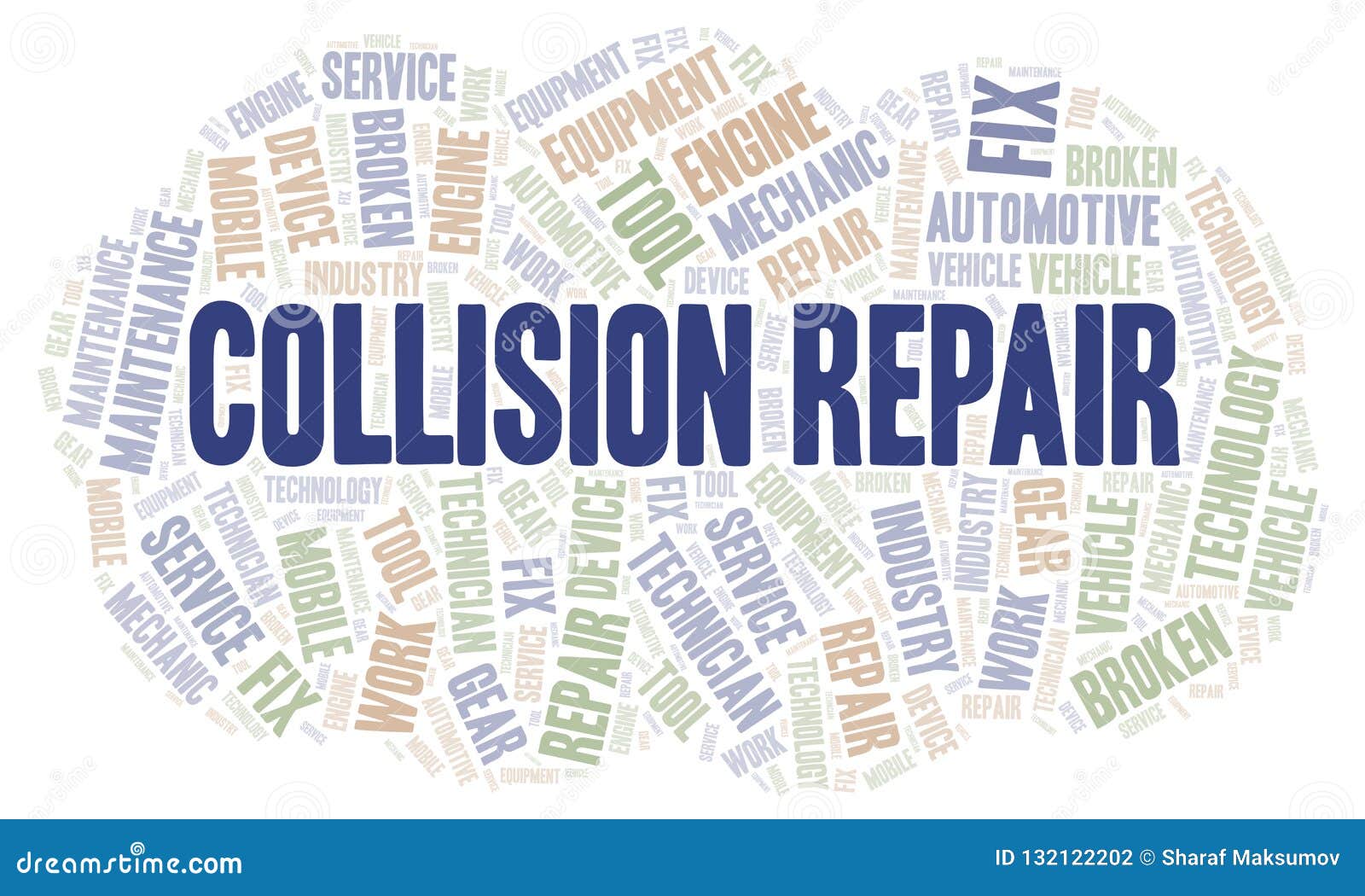 Collision Repair Word Cloud Stock Illustration - Illustration of ...