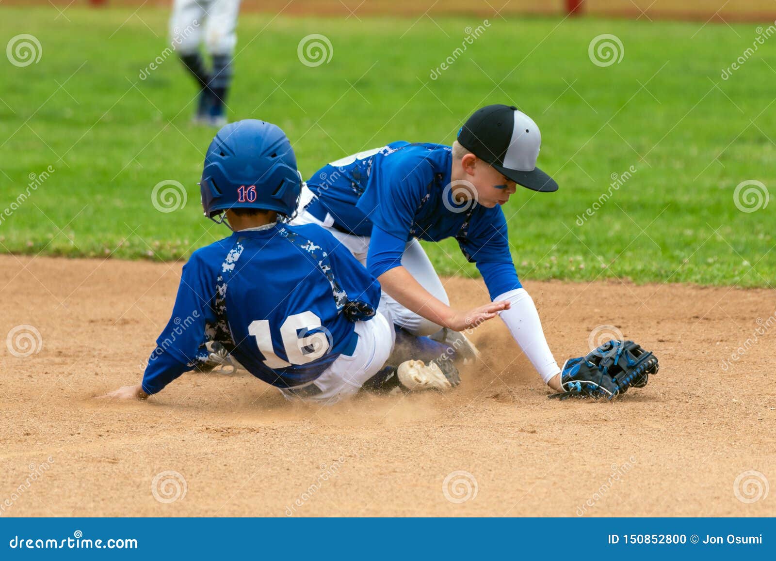 Collision at second base stock photo. Image of athlete - 150852800