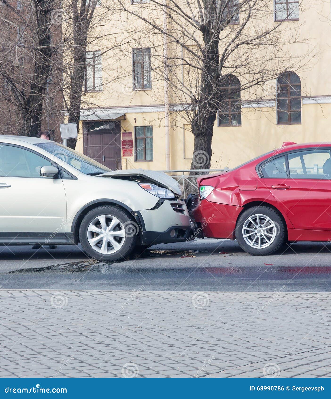 Collision of two cars stock photo. Image of body, metal - 68990786