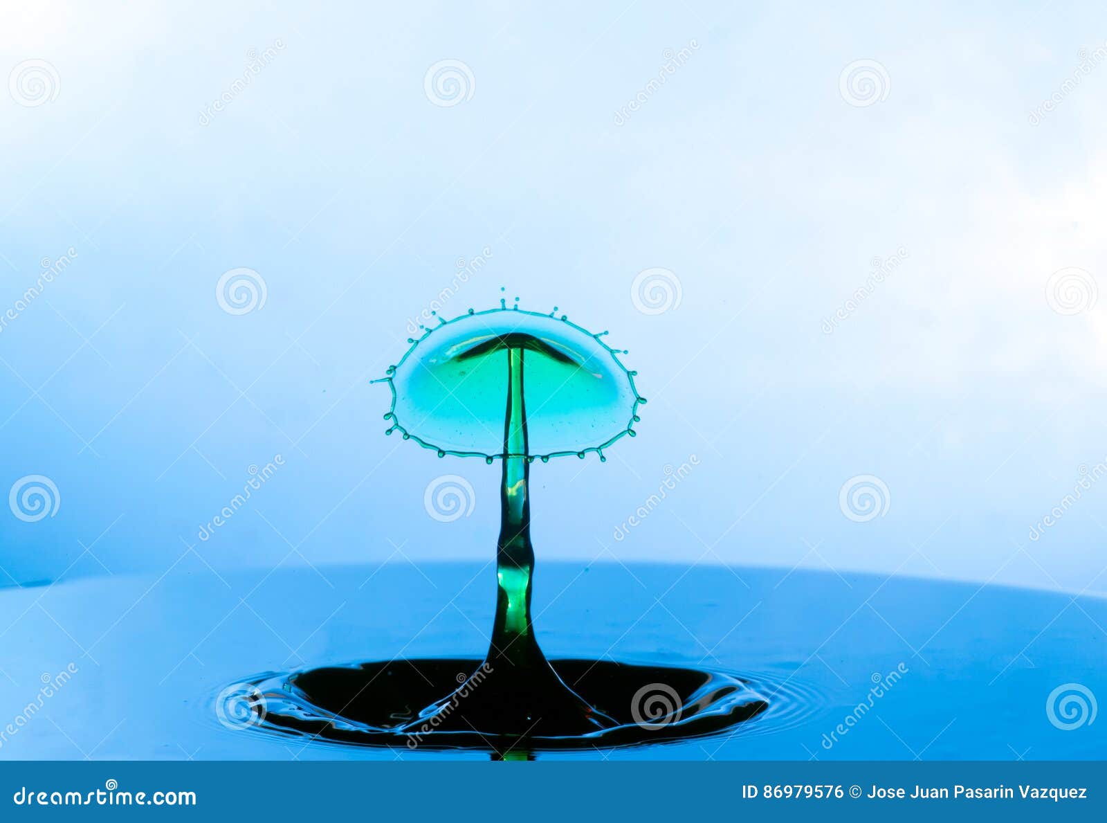 Collision of Two Drops on a Surface of Water Stock Photo - Image of ...