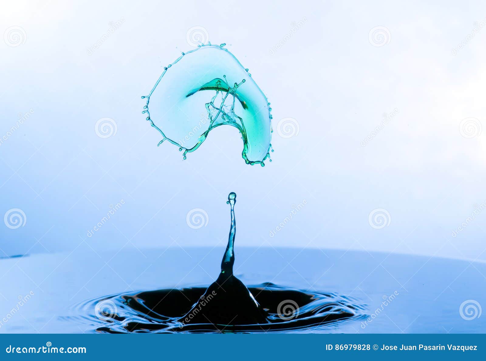 Collision of Two Drops on a Surface of Water Stock Photo - Image of ...