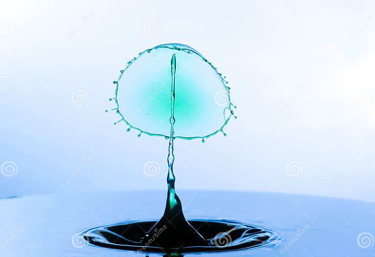 Collision of Two Drops on a Surface of Water Stock Image - Image of ...