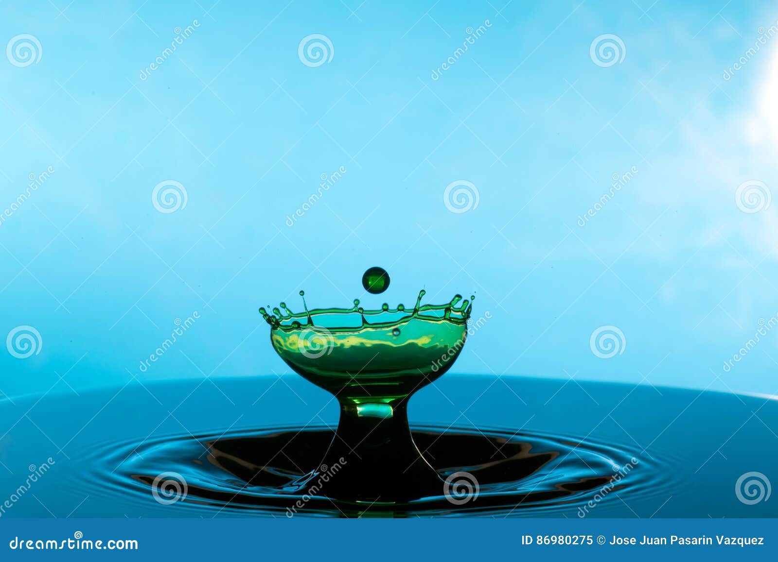 Collision of Two Drops on a Surface of Water Stock Image - Image of ...