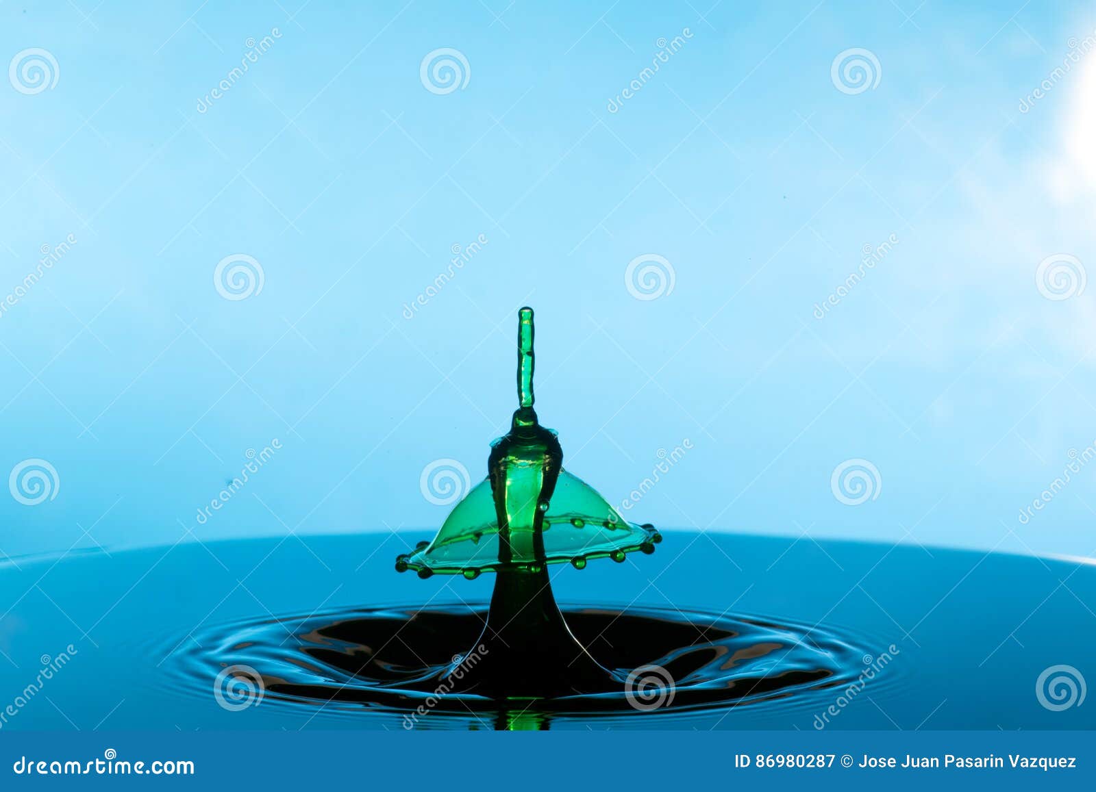 Collision of Two Drops on a Surface of Water Stock Image - Image of ...