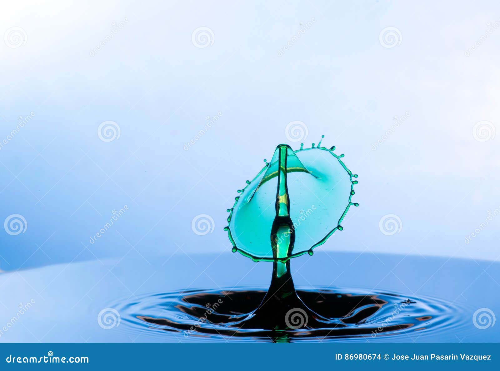 Collision of Two Drops on a Surface of Water Stock Photo - Image of ...