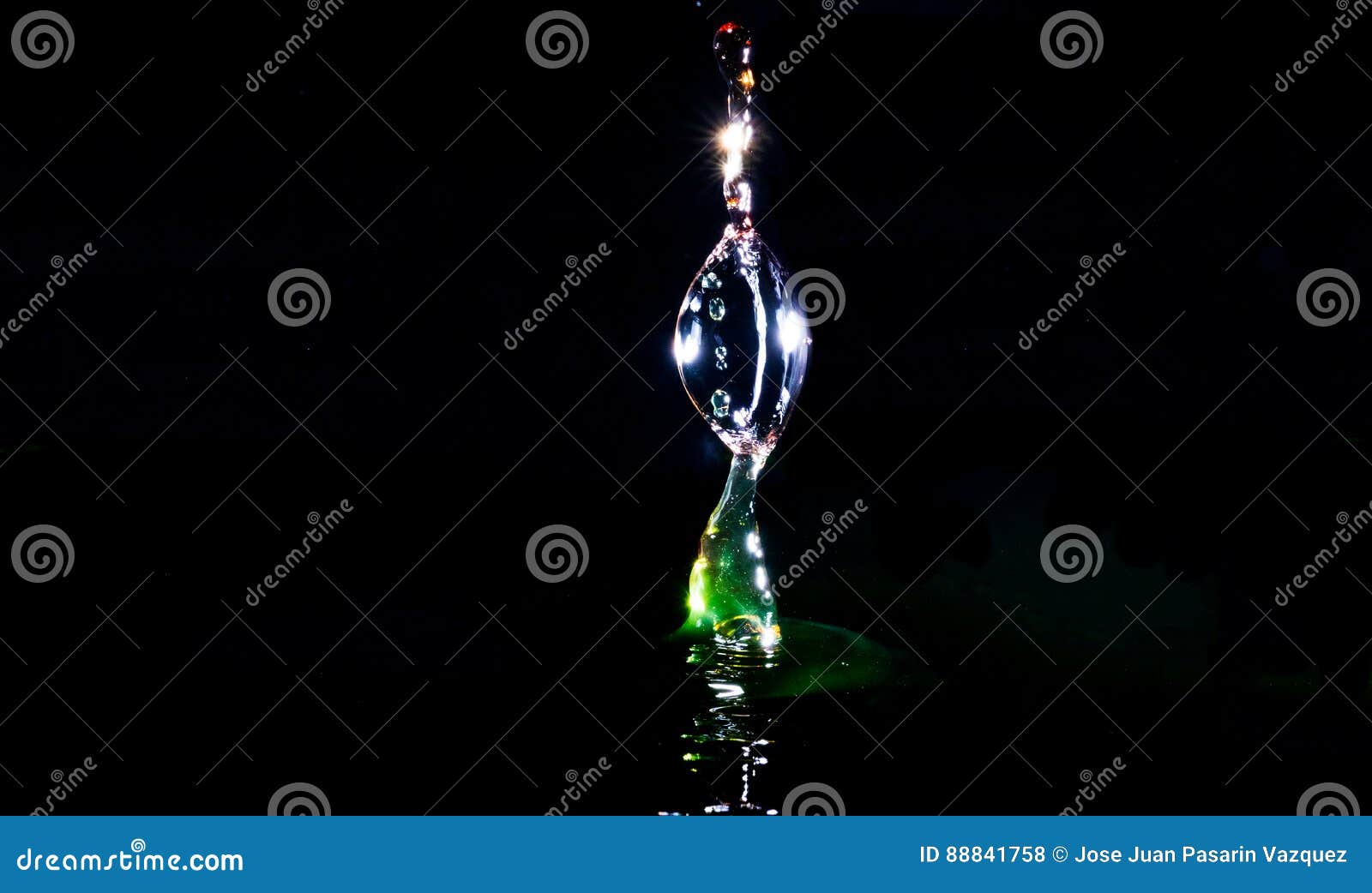 Collision of Two Drops of Water Stock Photo - Image of liquid, purity ...