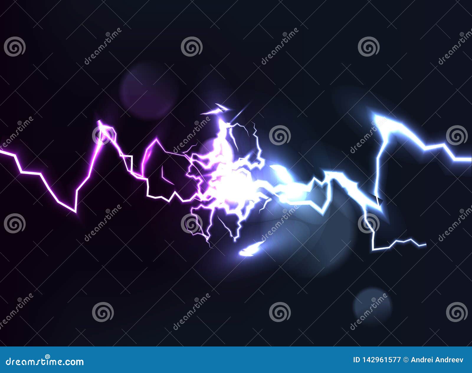 Collision of Two Forces with Light. Hot and Cold Sparkling Power. Light ...