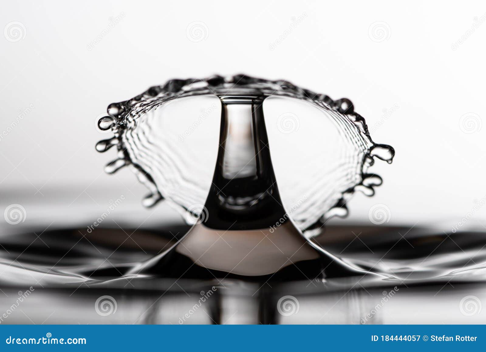 Collision of Two Water Droplets Hitting the Surface Stock Image - Image ...