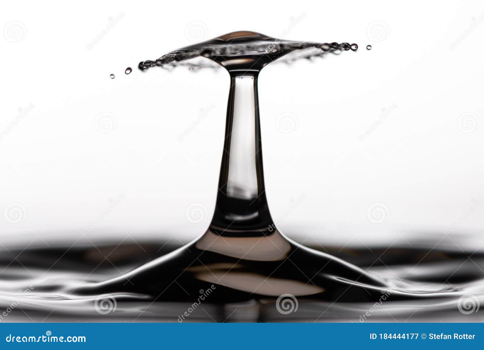 Collision of Two Water Droplets Hitting the Surface Stock Image - Image ...