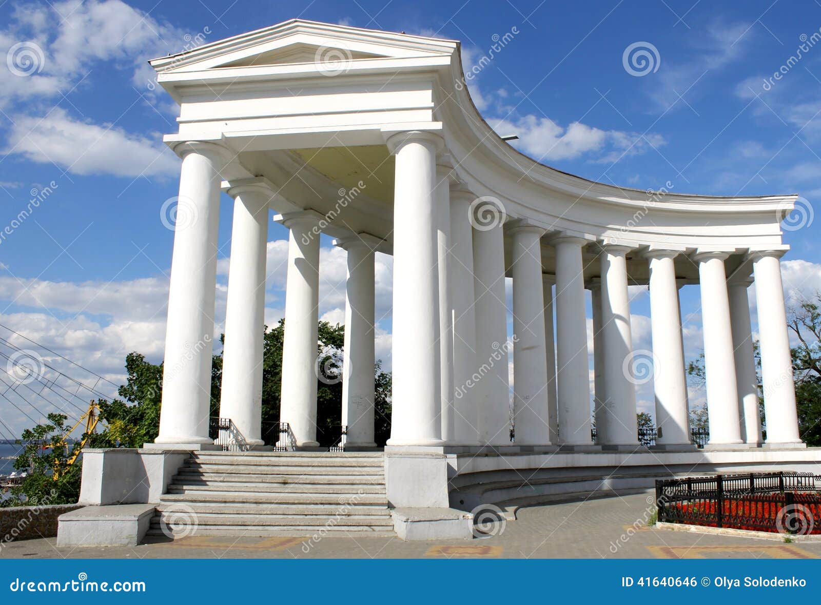 Collonade in Odessa stock photo. Image of odesa, staircase - 41640646
