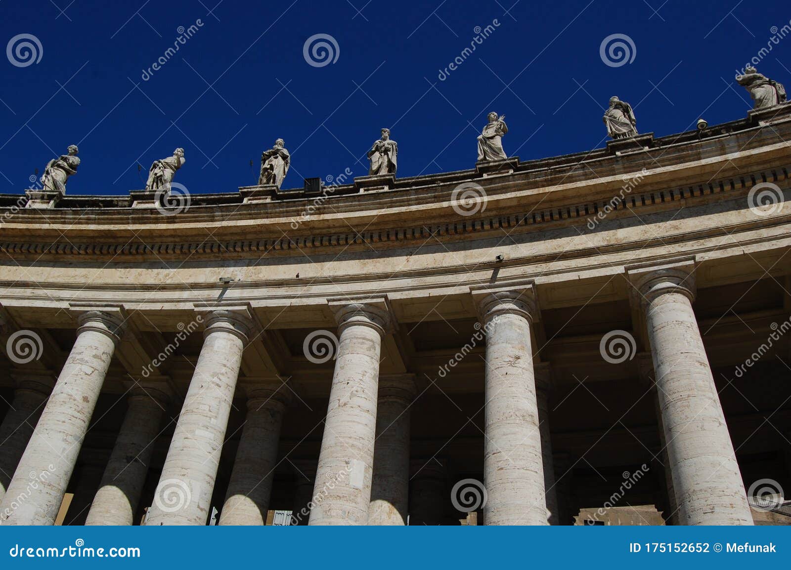 Collonade on the Saint Peter Square. Vatican Stock Photo - Image of ...