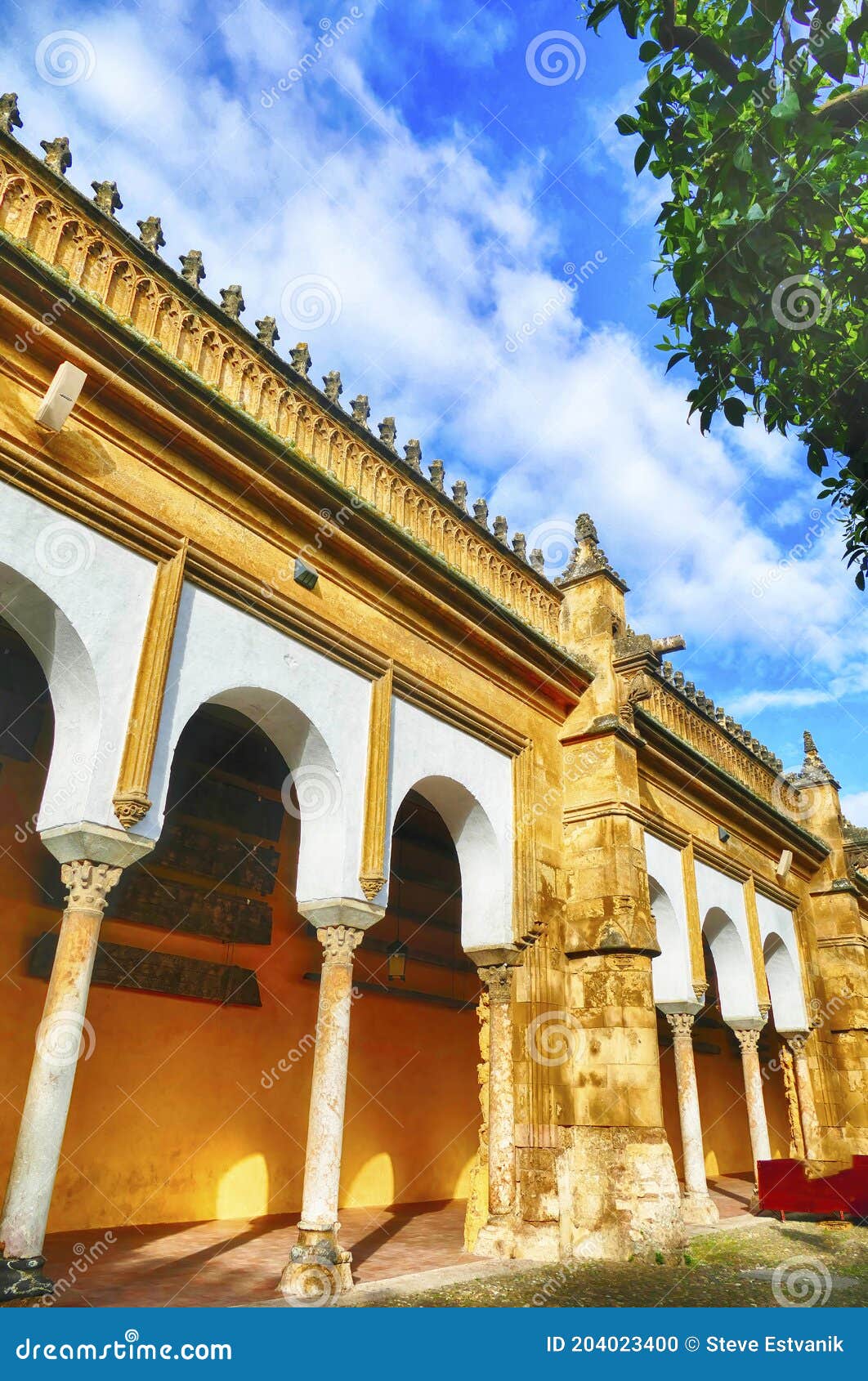 Collonaded Arcade of the Interior Courtyard of the Mosque Cathedra ...