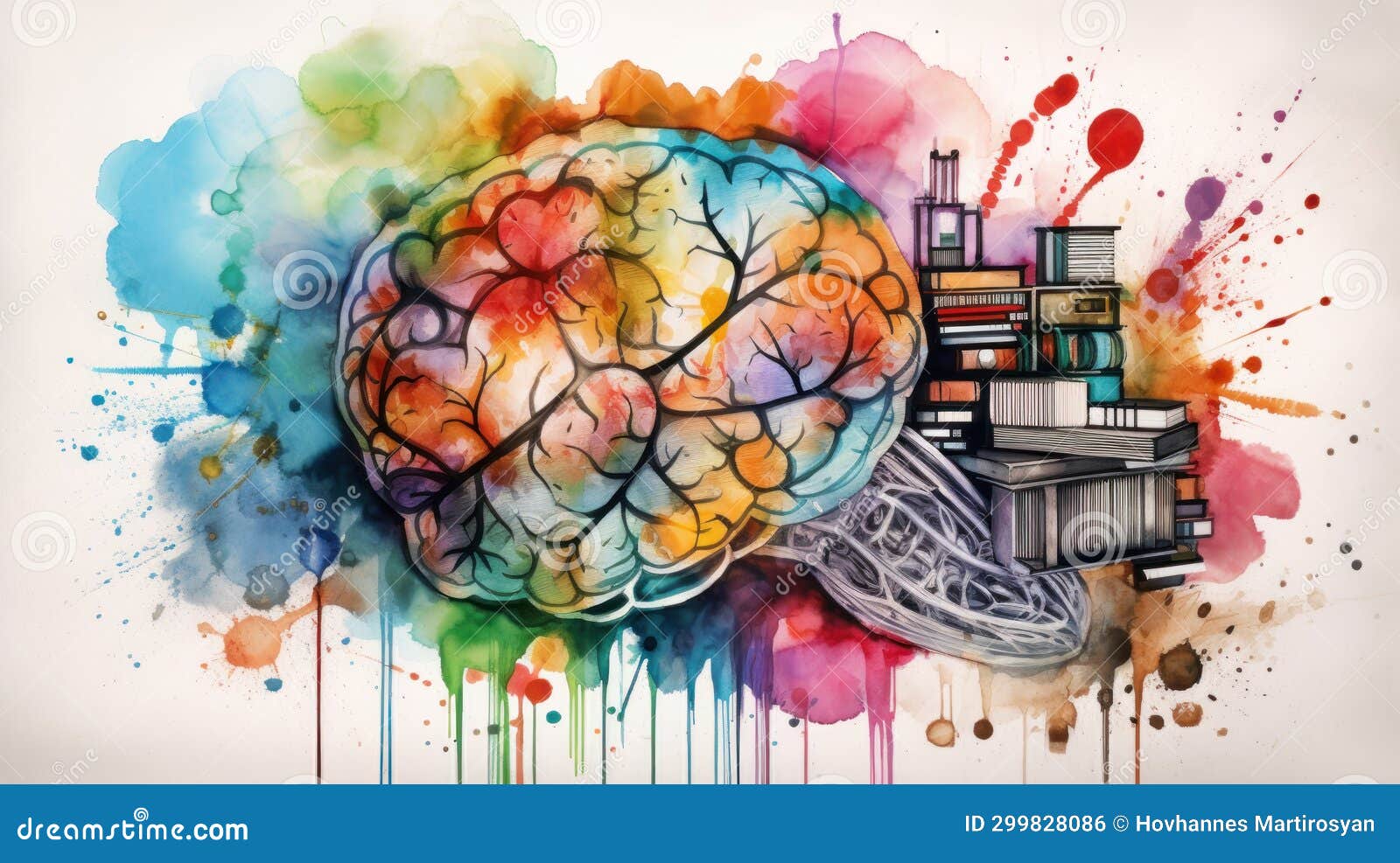 Collage with Books, Cogs, Light Bulb Brain. Learning, Education Concept ...