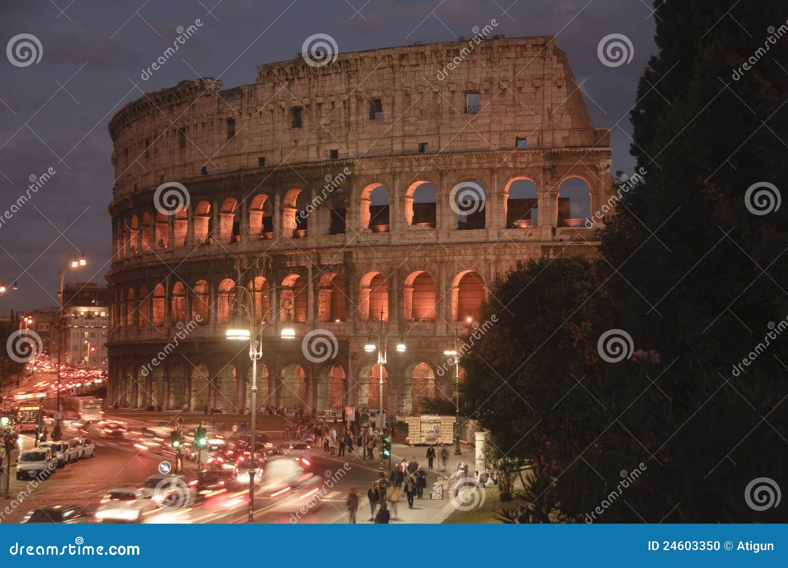 Colloseum in the evening stock photo. Image of city, colosseo - 24603350