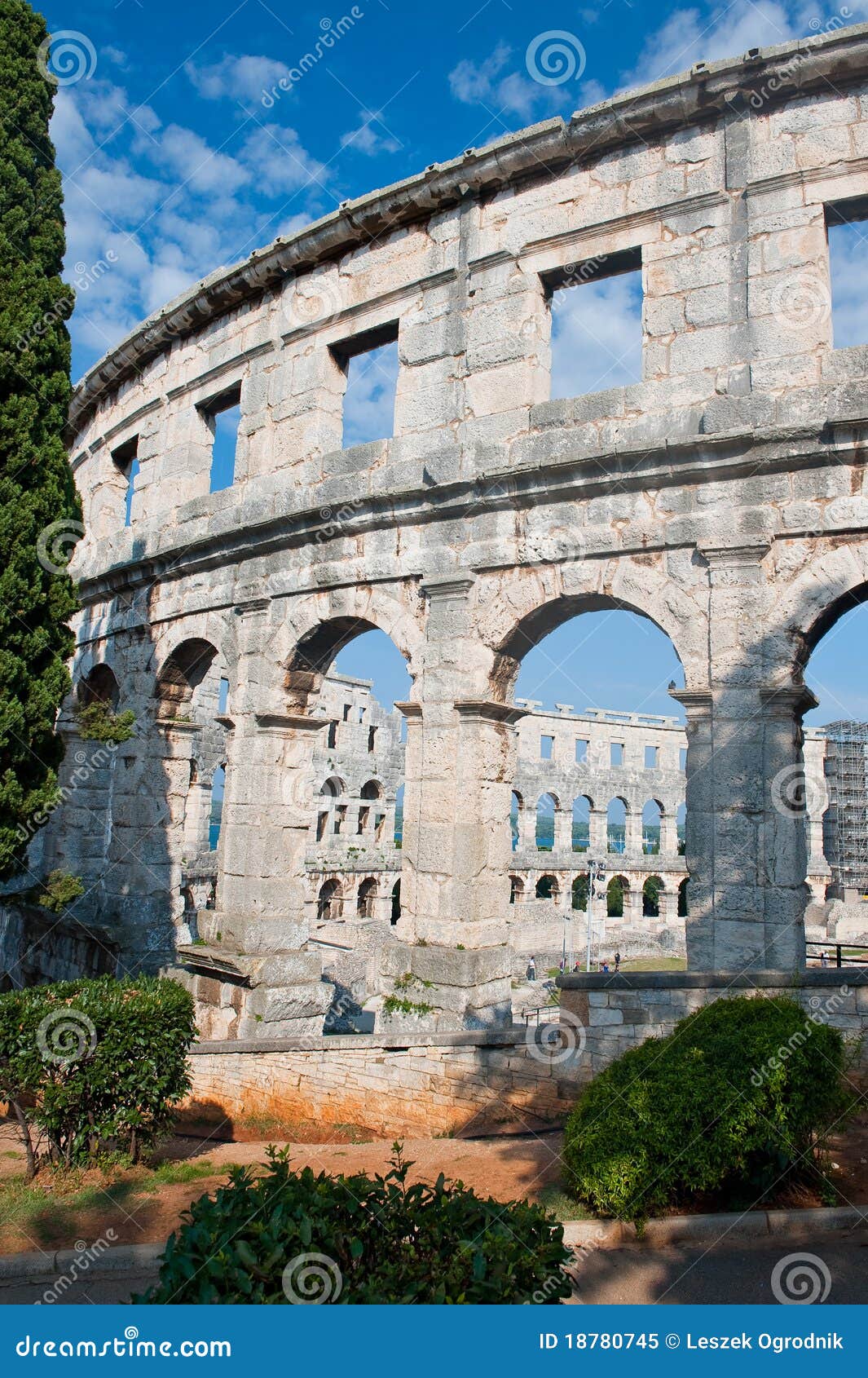 Colloseum in Pula stock image. Image of culture, architecture - 18780745