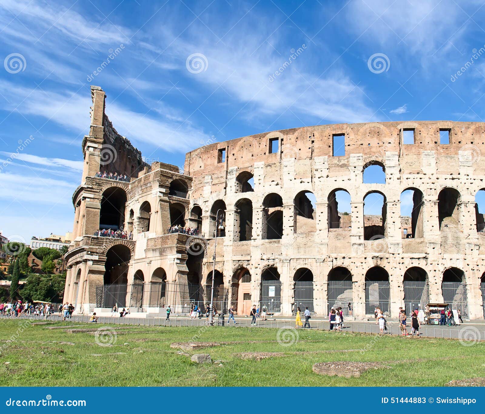 Colloseum stock image. Image of attraction, blue, history - 51444883