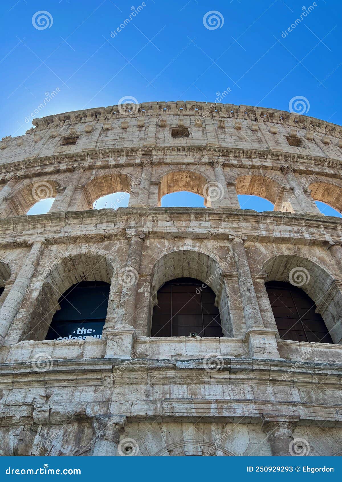 Coloseum Against the Blue Roman Sky Editorial Stock Photo - Image of ...