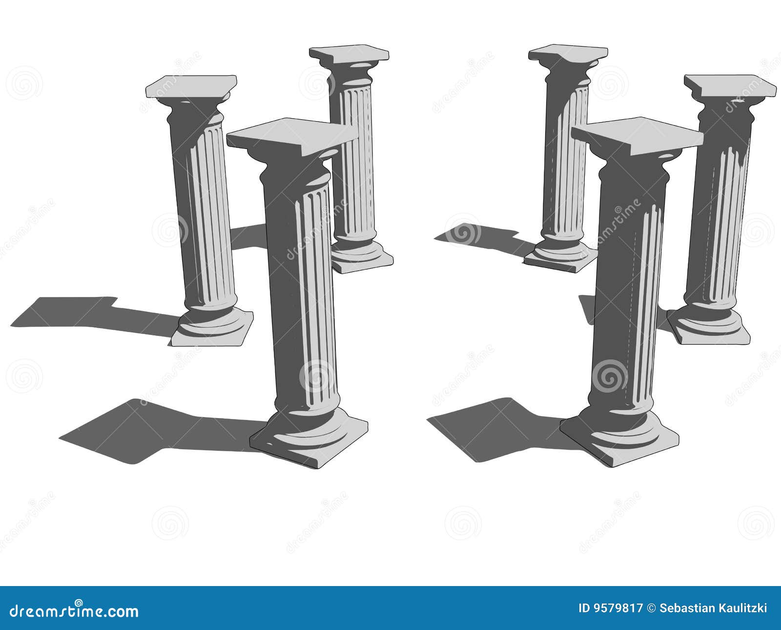 Collumn stock vector. Illustration of ancient, college - 9579817