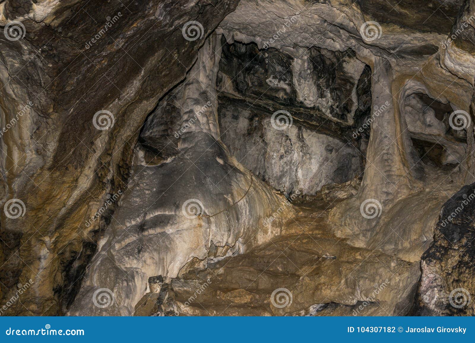 Collumns in the cave stock photo. Image of exploration - 104307182