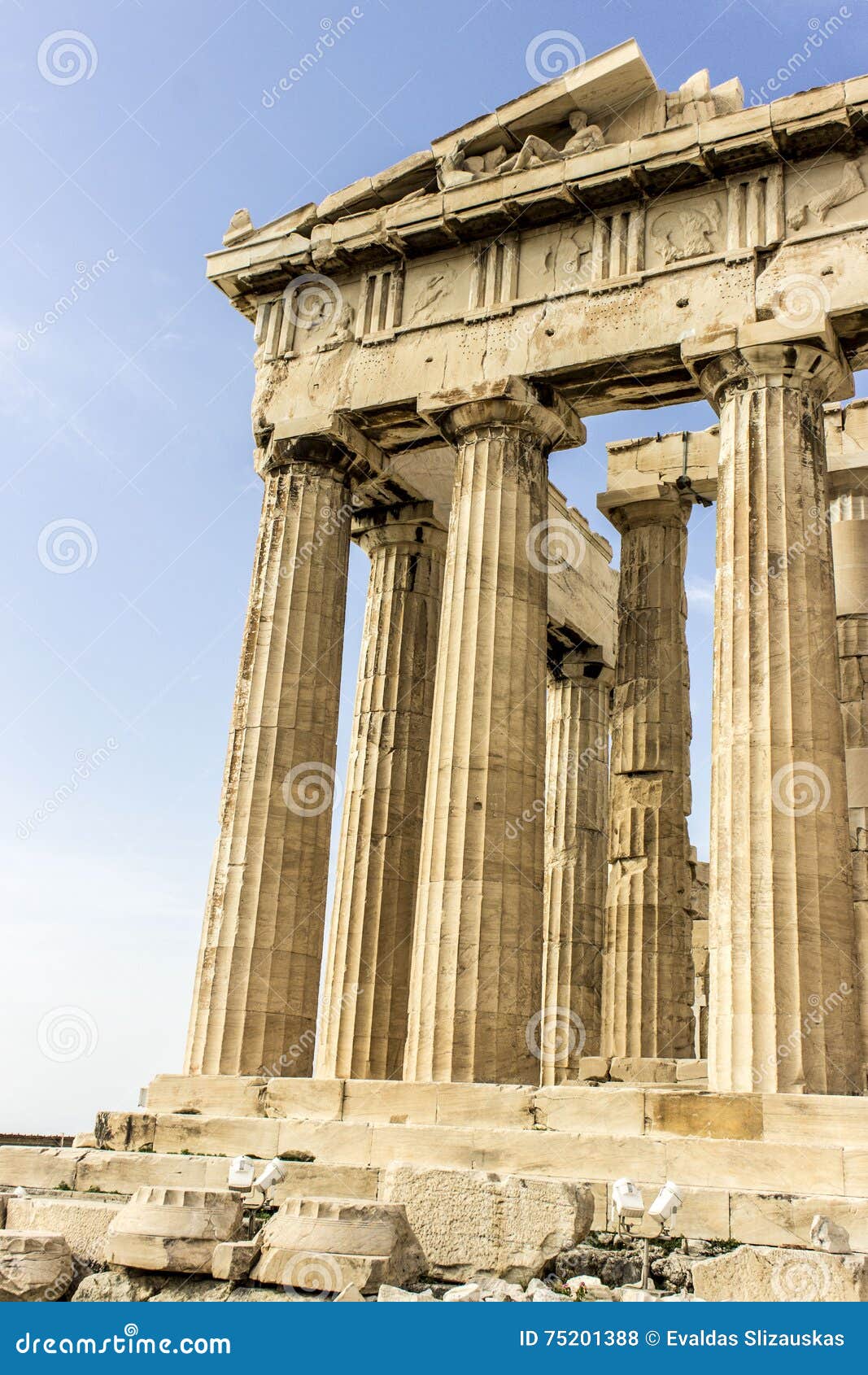 Collums of acropilis stock photo. Image of acient, acropolis - 75201388