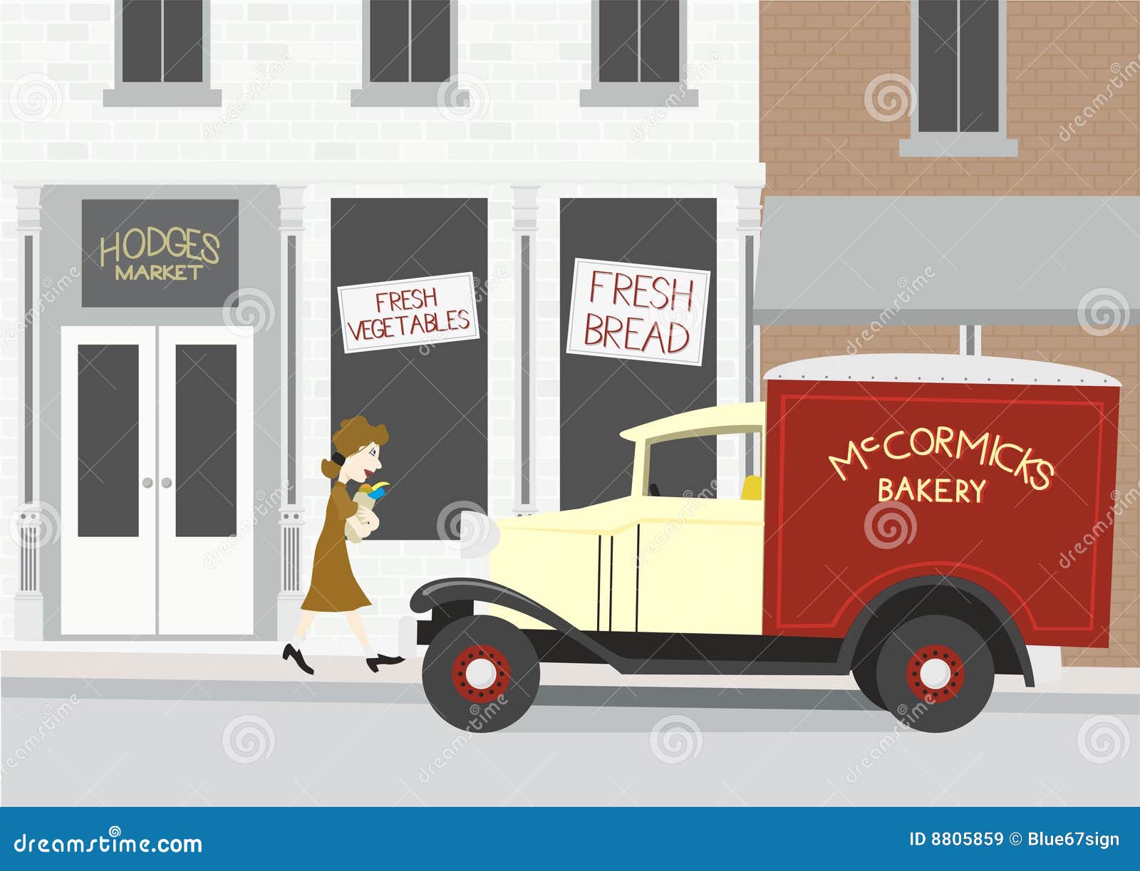 Colmado ilustración del vector. Ilustración de ladrillo - 8805859