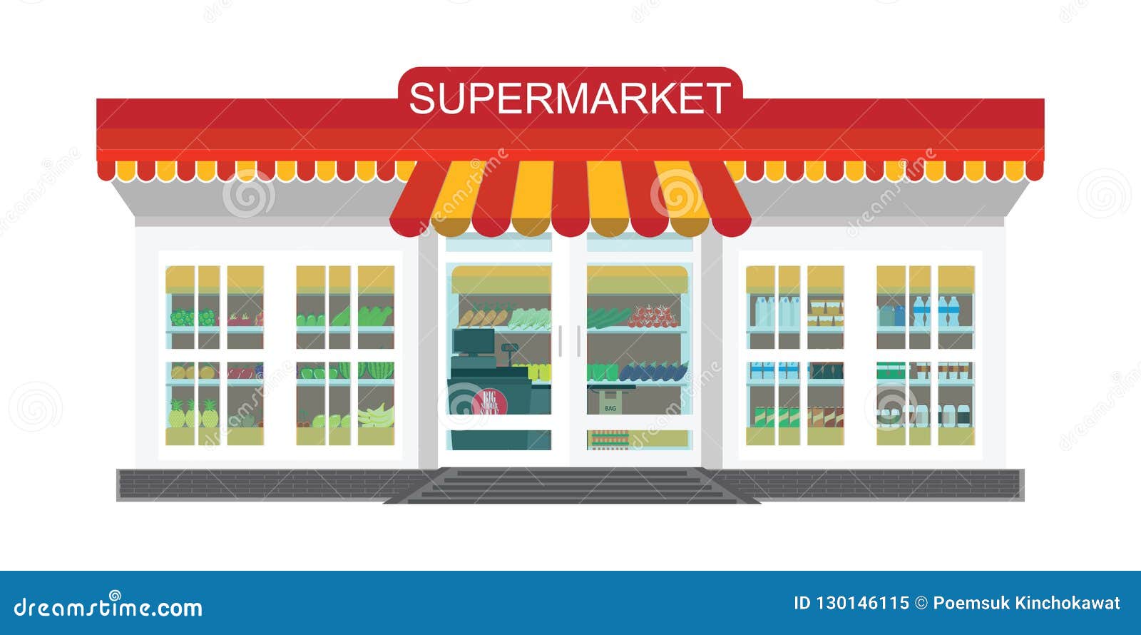 Colmado del supermercado ilustración del vector. Ilustración de ...