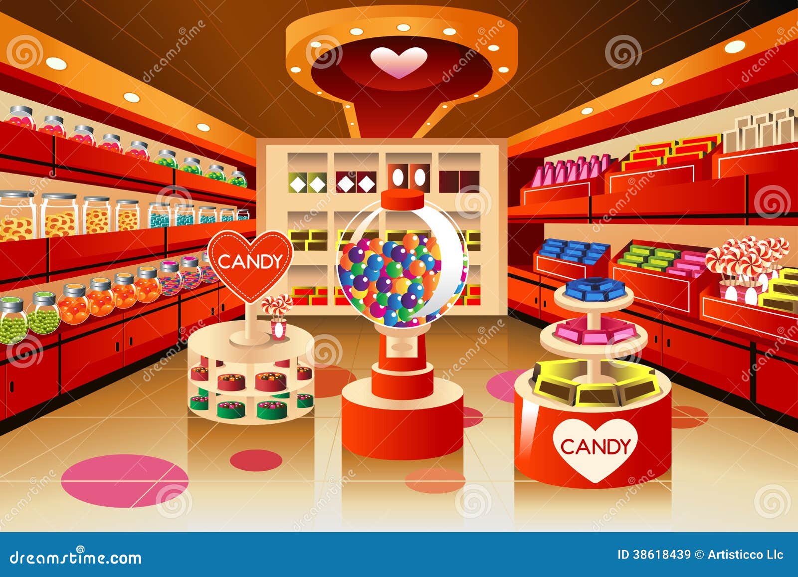 Colmado: Sección Del Caramelo Ilustración del Vector - Ilustración de ...