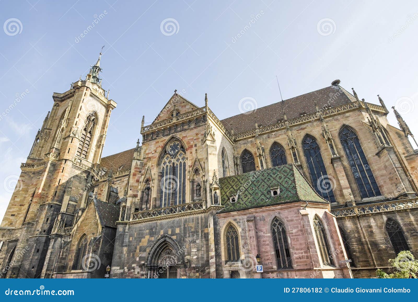 Colmar (Alsace) - Church stock photo. Image of catholic - 27806182