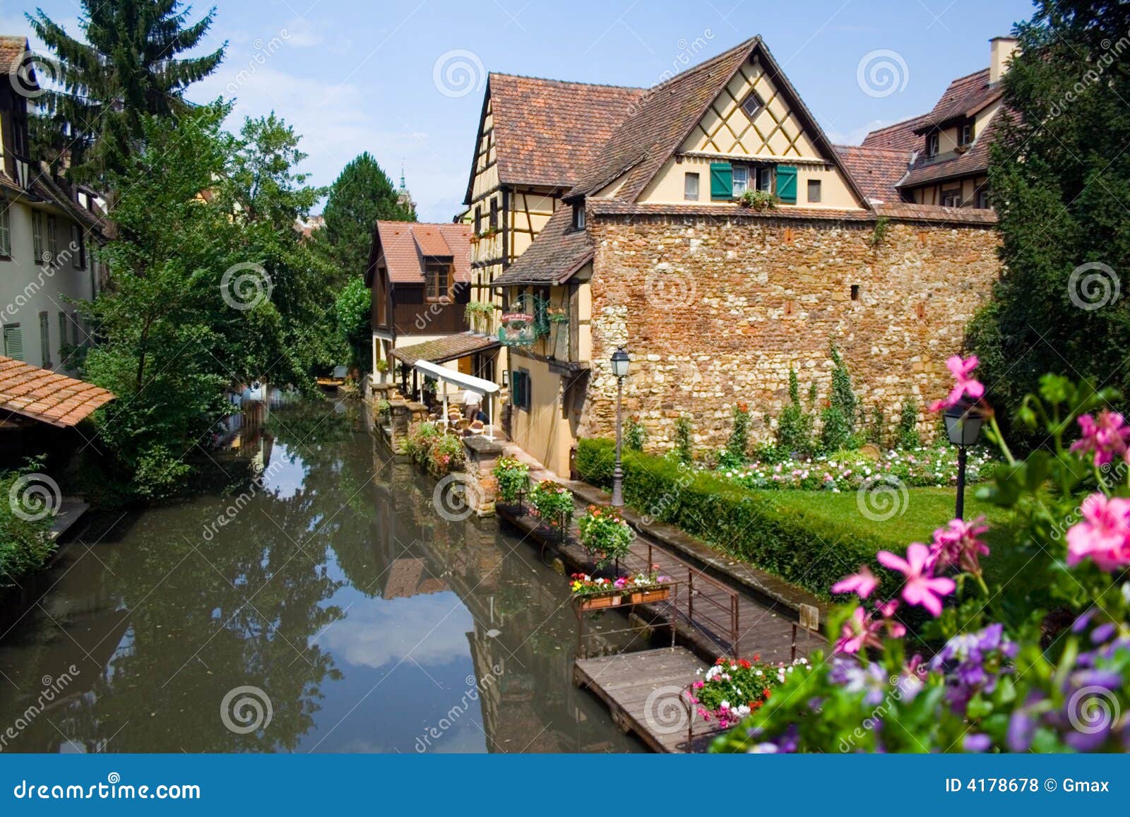 Colmar, France stock photo. Image of alsace, river, scenery - 4178678