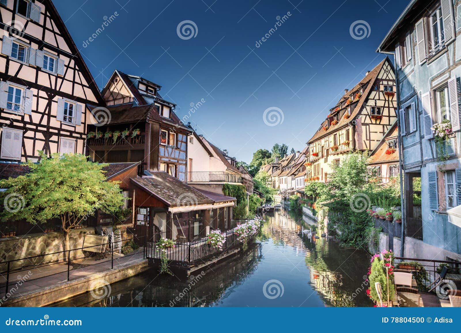Colmar france arkivfoto. Bild av liten, halv, flod, sceniskt - 78804500