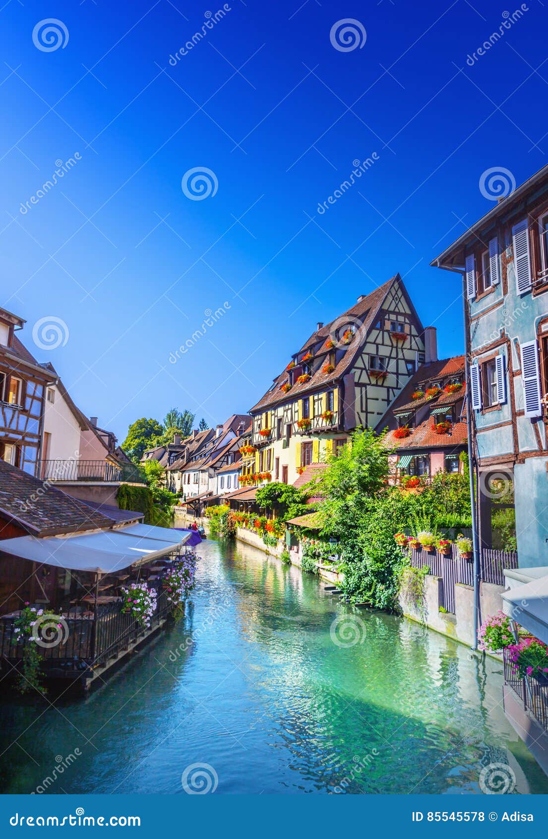Colmar, France foto de stock. Imagem de casa, canal, turista - 85545578