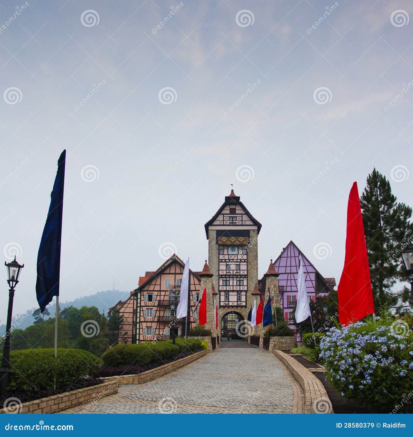 Colmar francuza wioska obraz stock. Obraz złożonej z ryna - 28580379