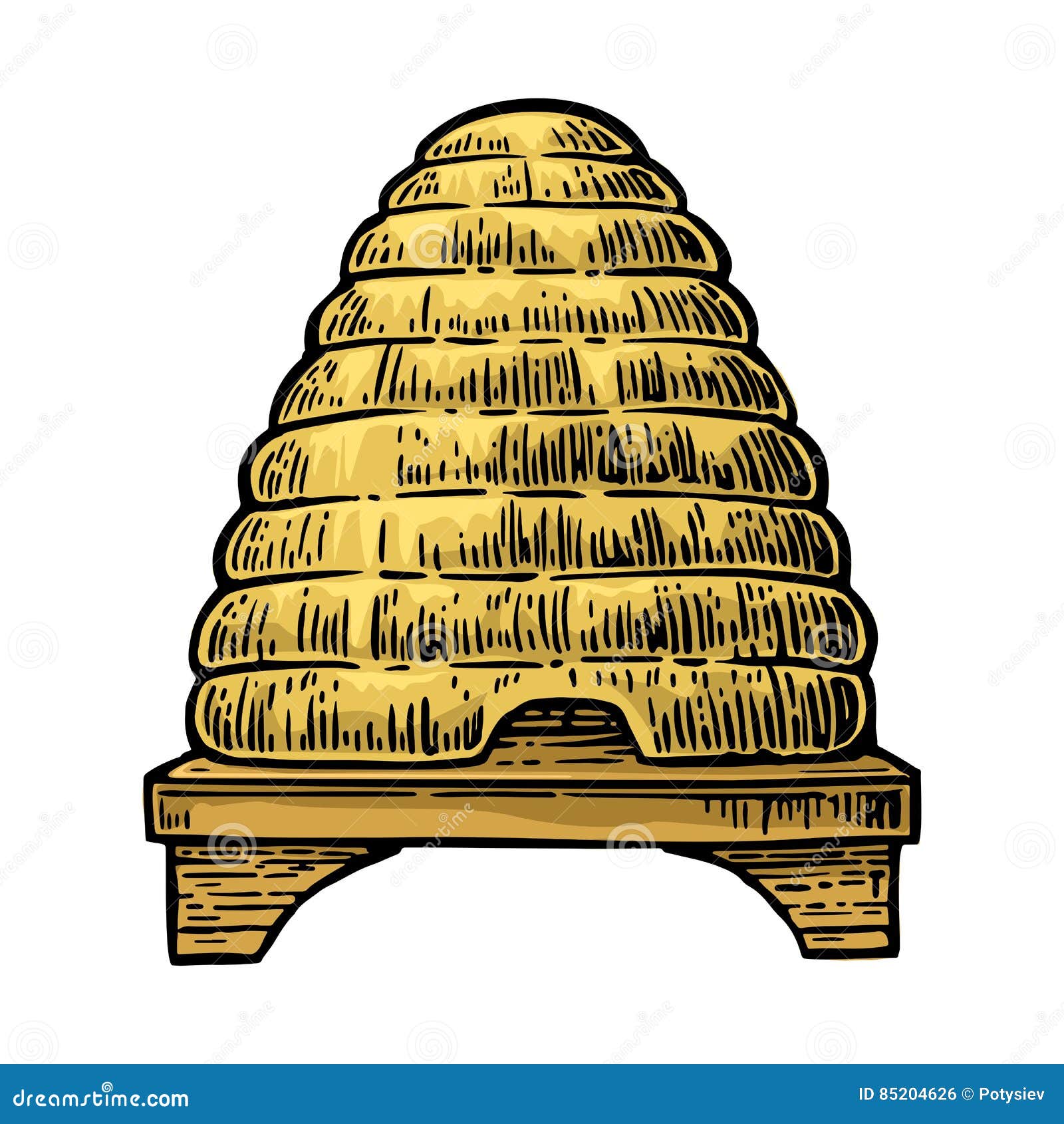 Colmena Ejemplo Grabado Vintage Del Vector Ilustración del Vector ...