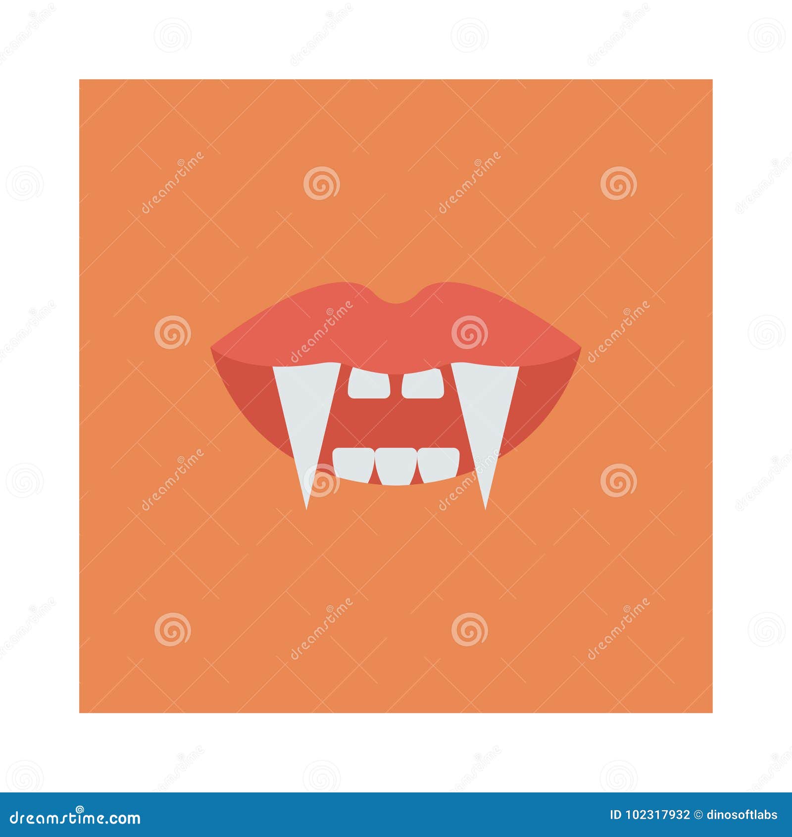 Colmillos ilustración del vector. Ilustración de avatar - 102317932