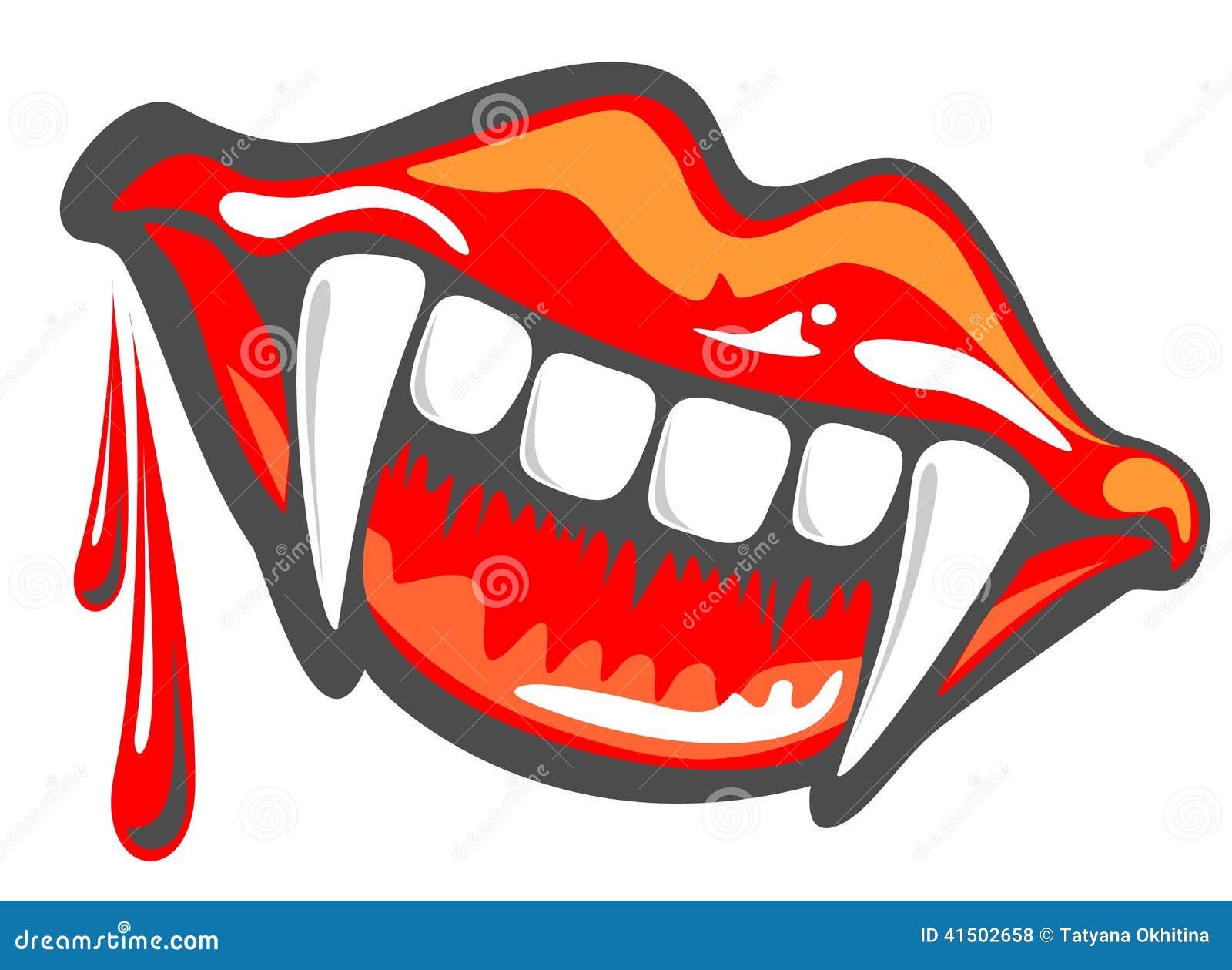 Colmillos del vampiro stock de ilustración. Ilustración de mordedura ...