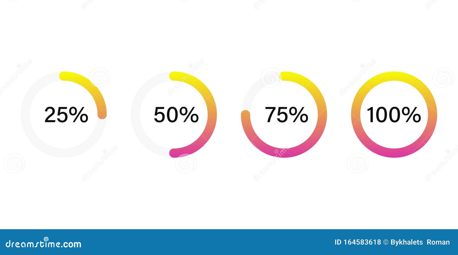 Circular Progress Steps Vector Illustration | CartoonDealer.com #41383268
