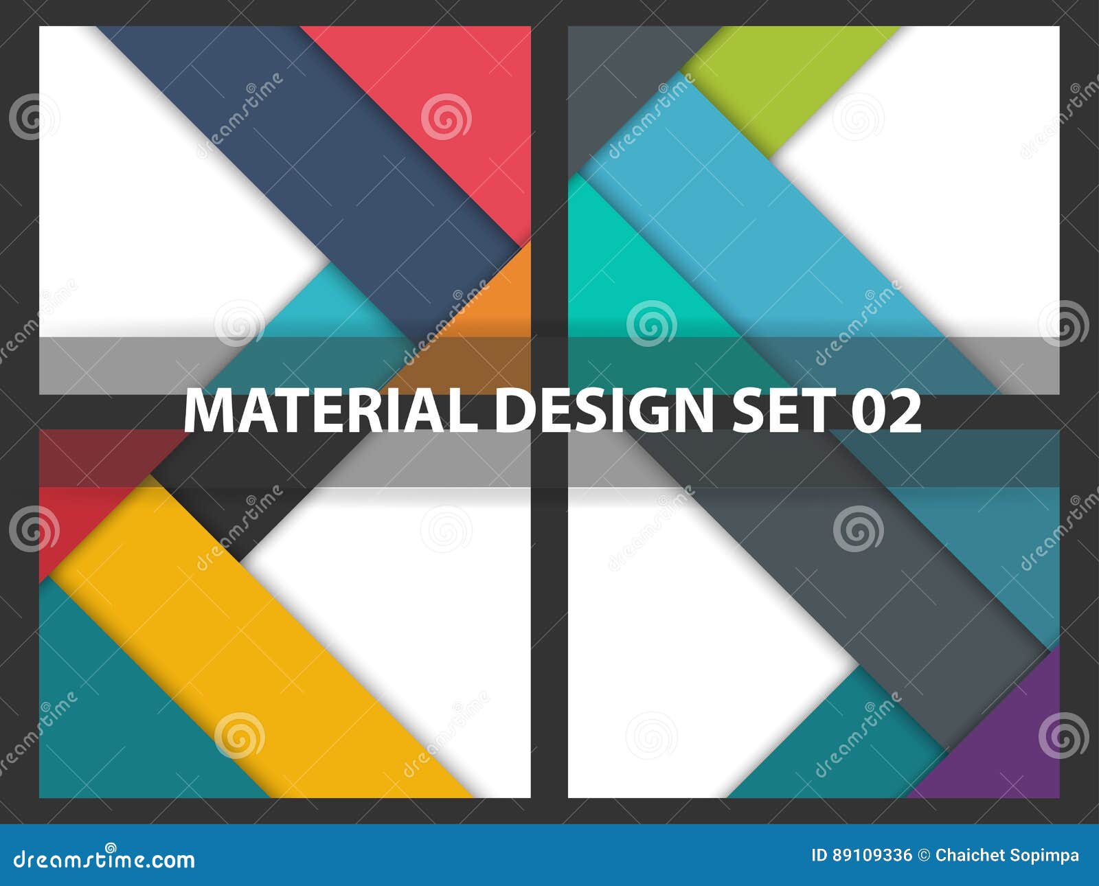 Coloful Abstract Background Material Design Collection, Geometric Shape ...