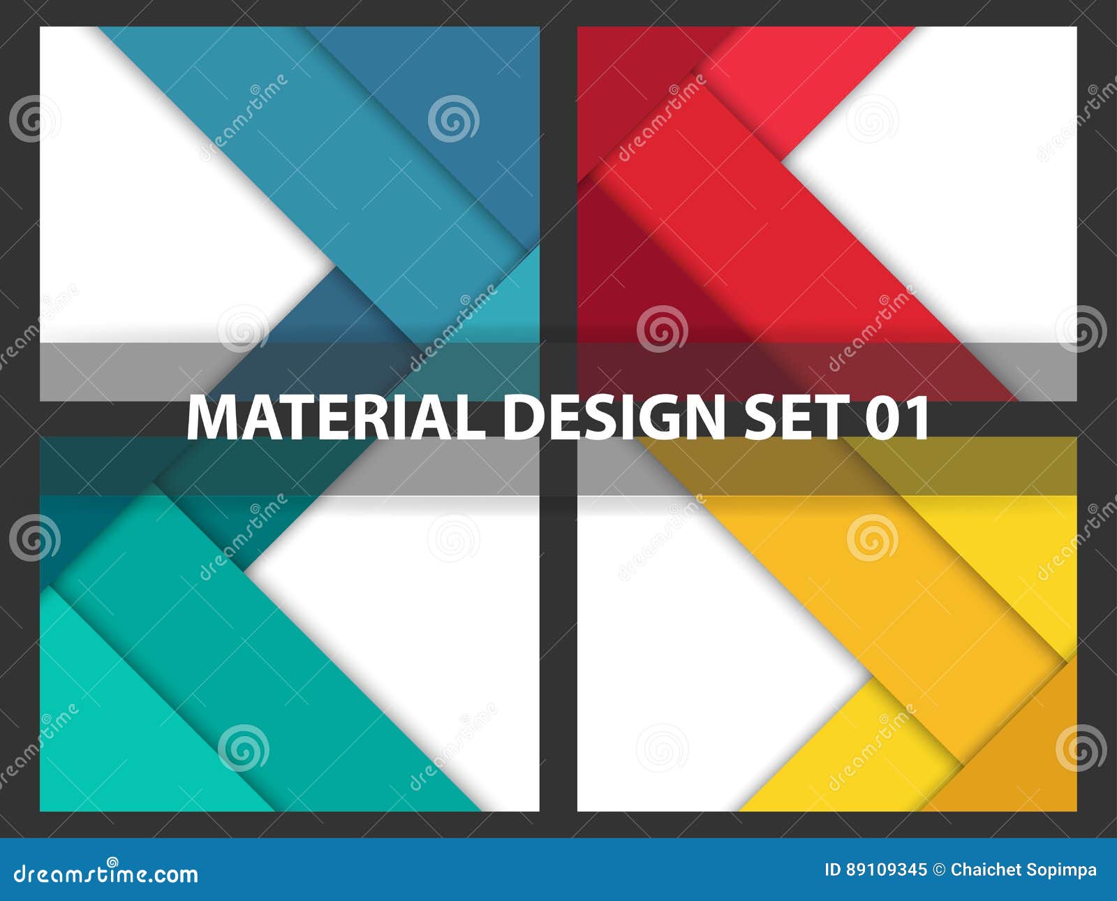 Material Design UI, UX And GUI Layout With Different Login Screens ...