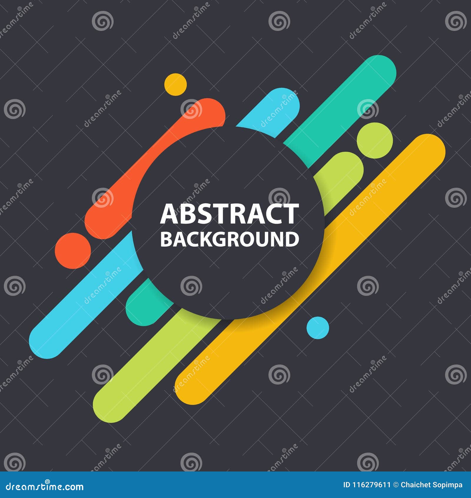 Coloful Circle Background Material Design Collection, Geometric Shape ...