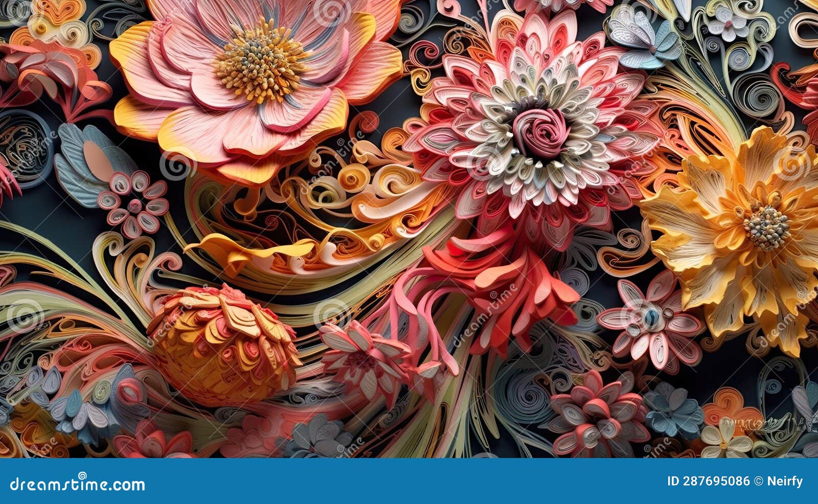 Coloful Paper Flower Background Stock Photo - Image of vector, autumn ...