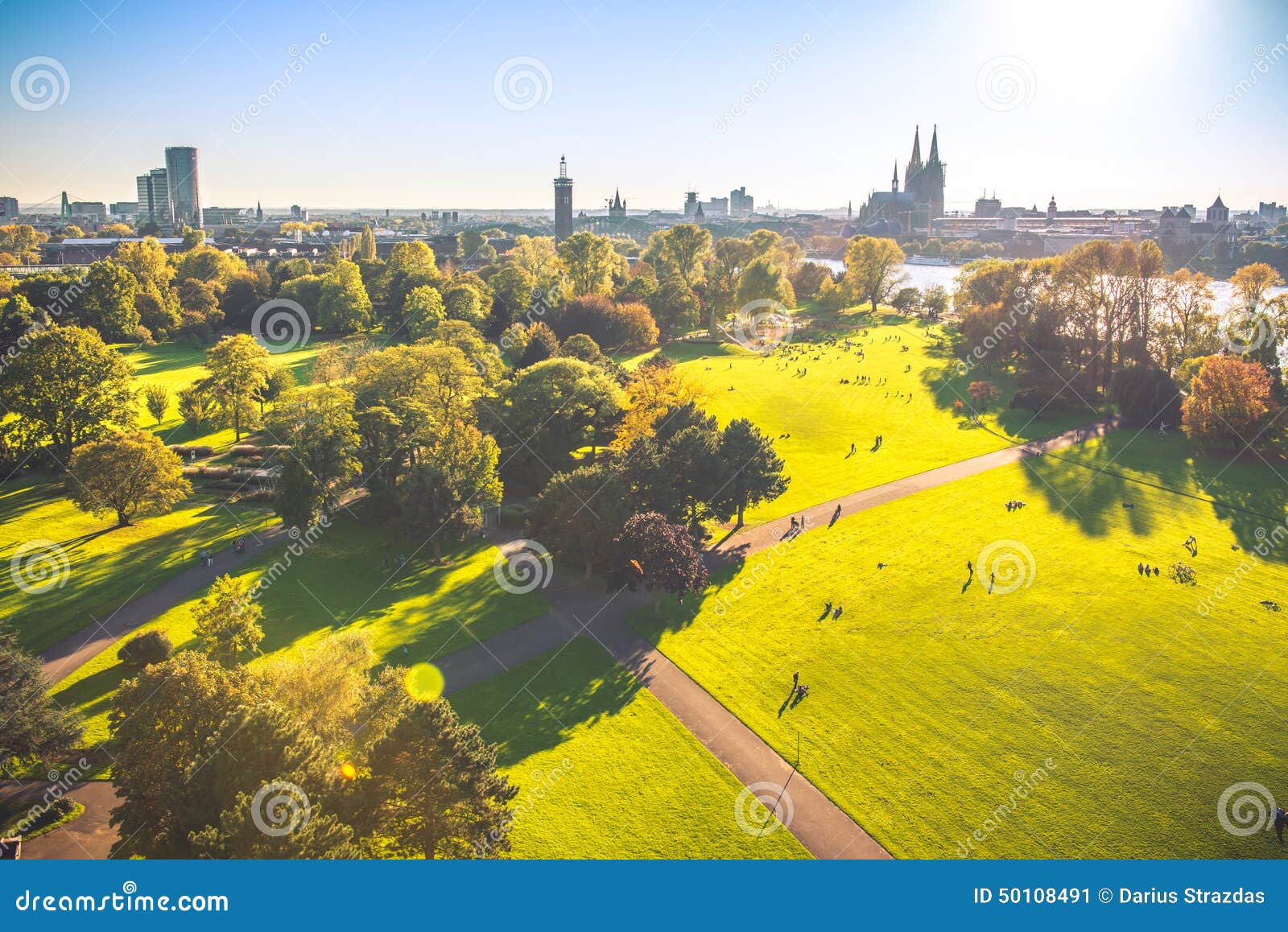 Cologne from above stock image. Image of load, river - 50108491