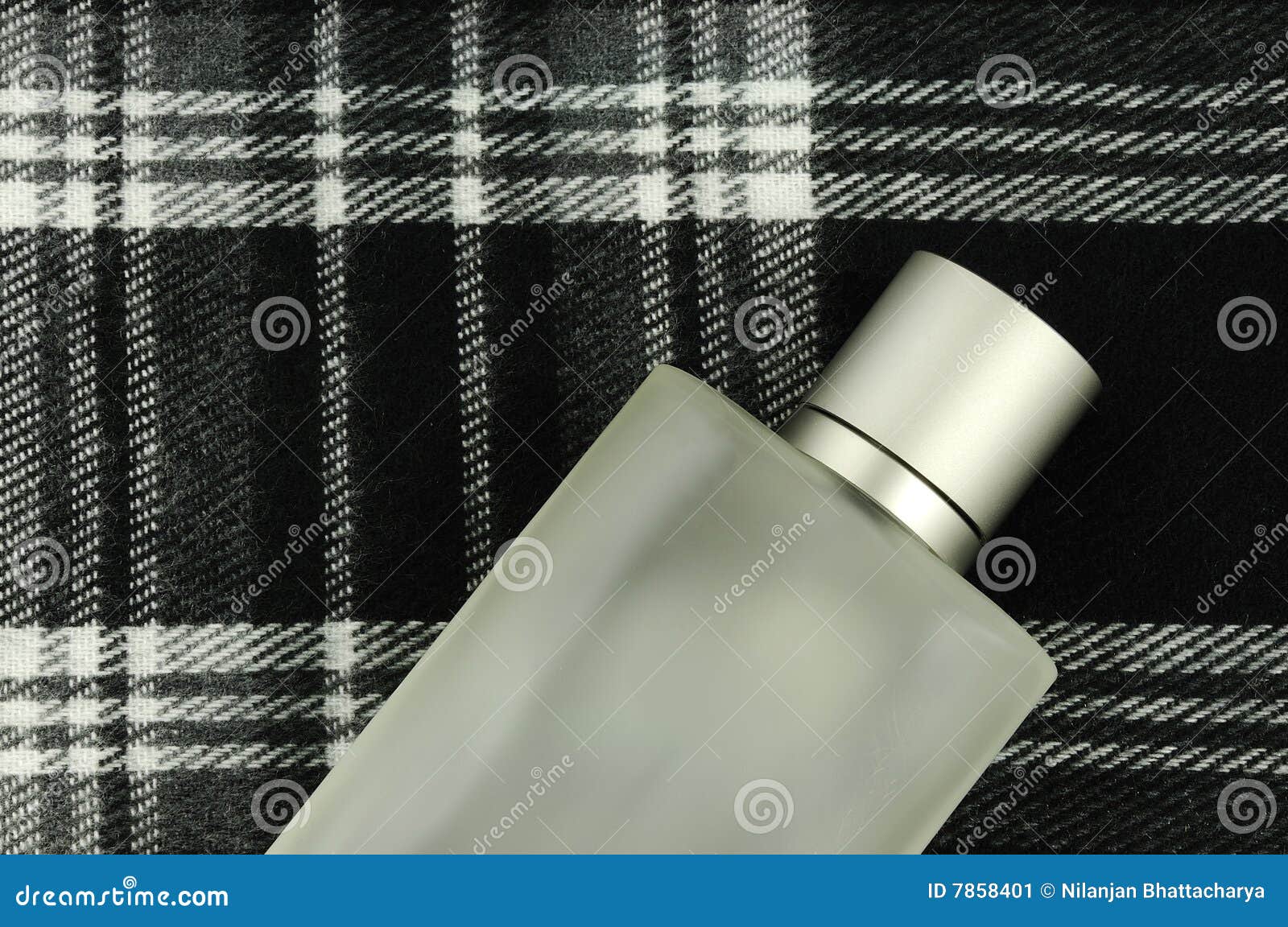 Cologne Bottle on Check Pattern Stock Image - Image of colorful ...