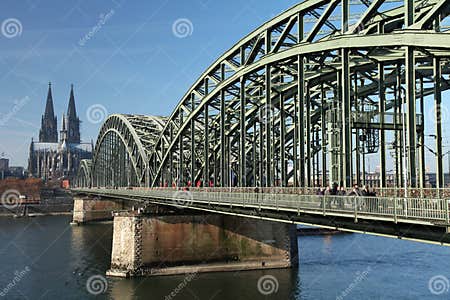 Cologne bridge editorial photo. Image of town, cathedral - 24266086