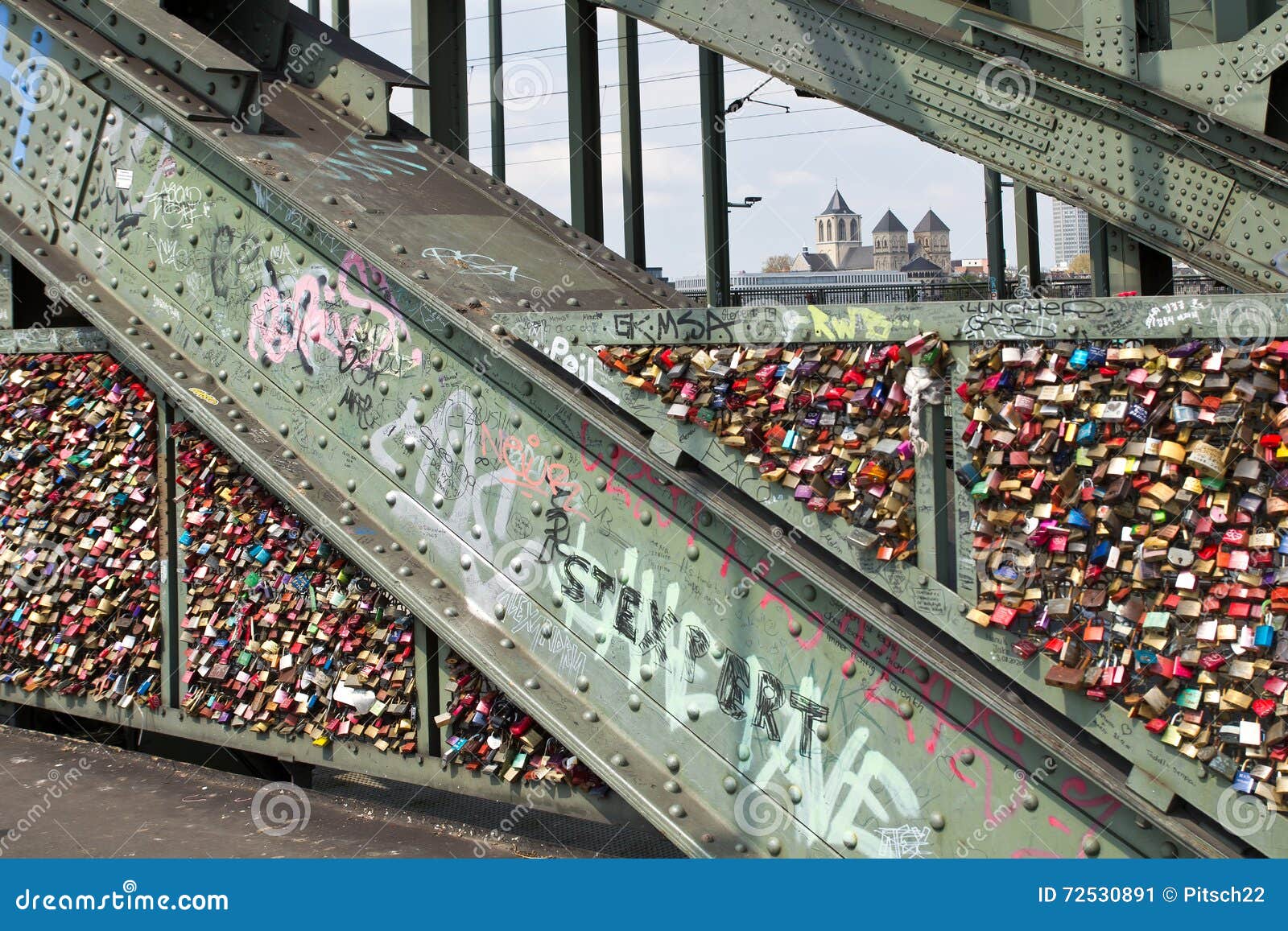 Cologne, Bridge, Steel Shackle Stock Image - Image of architecture ...