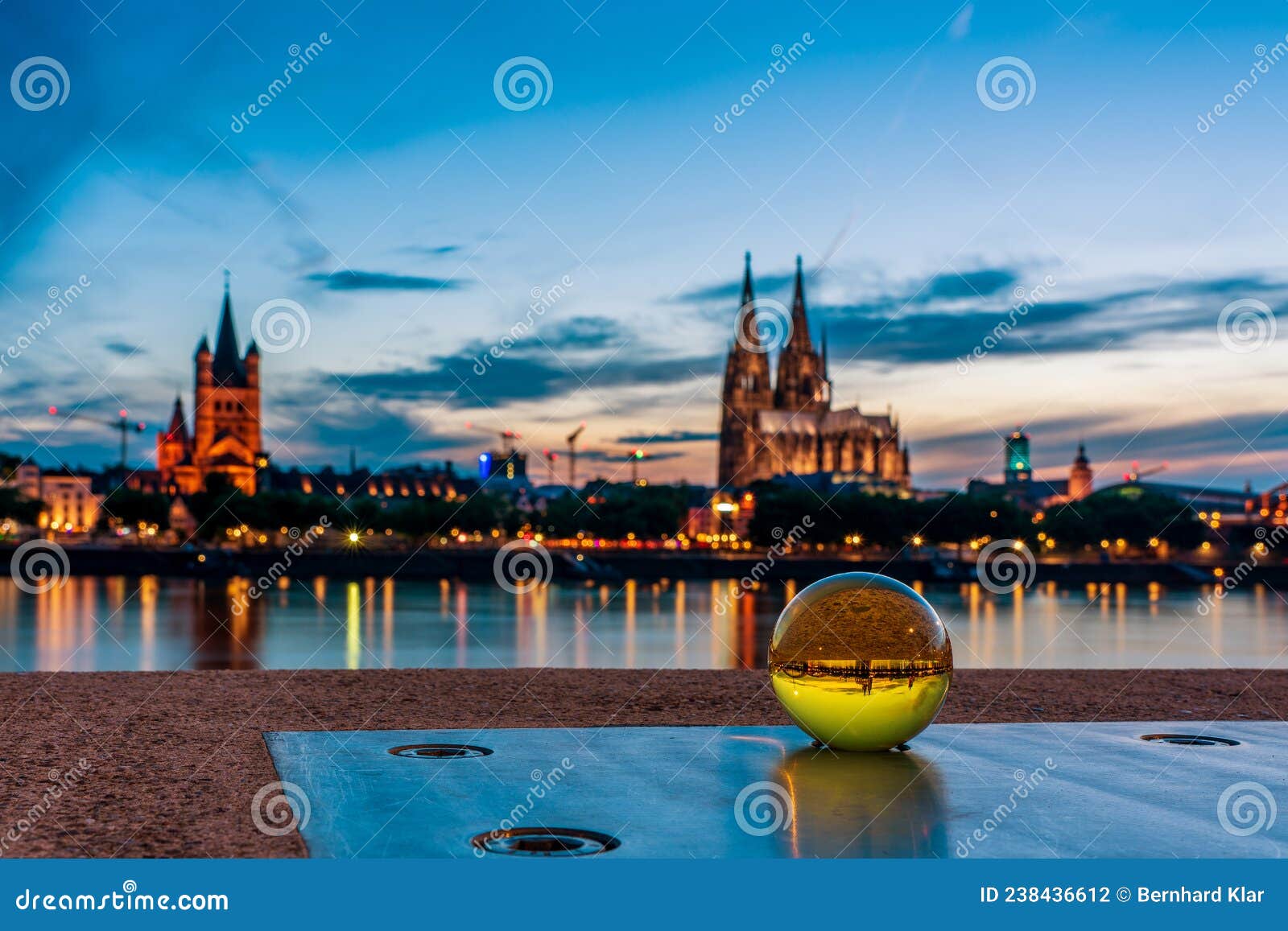 Cologne Cathedral at the Blue Hour, Germany. Stock Photo - Image of ...