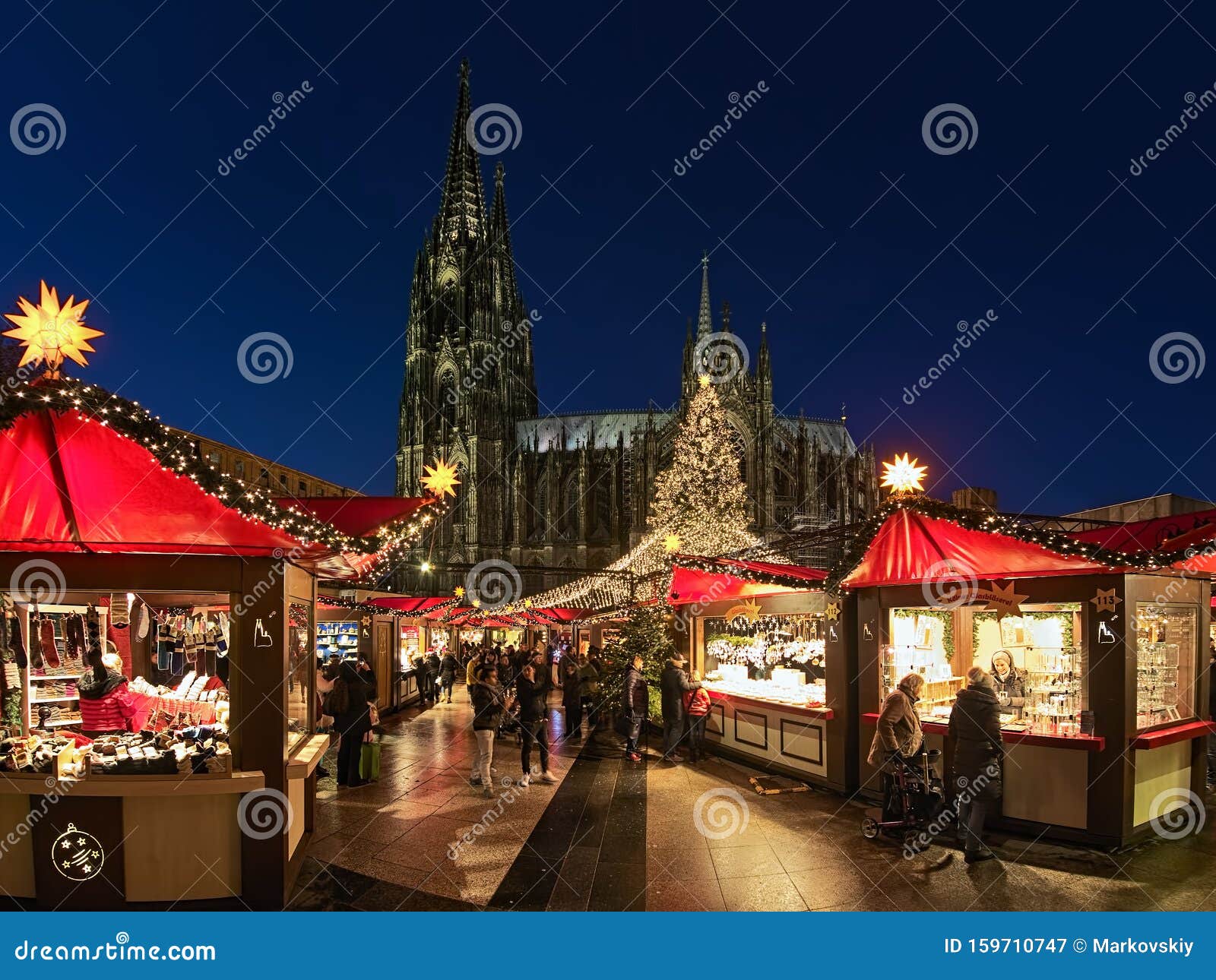 Christmas Market in Front of Cologne Cathedral, Germany Editorial ... Christmas Market in Front of Cologne Cathedral, Germany Editorial ...