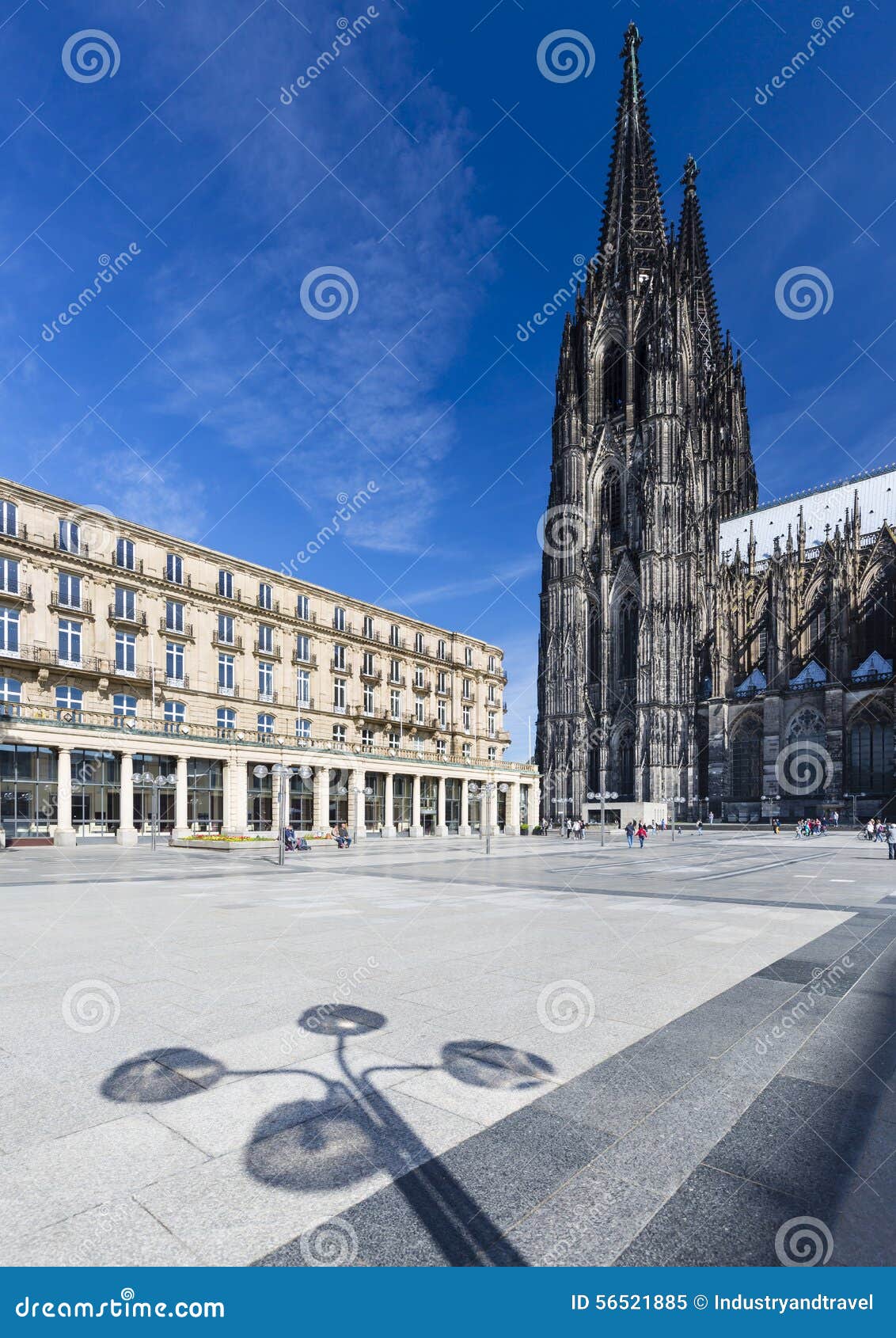 Cologne Cathedral and Shadow, Germany Stock Image - Image of roncalli ...