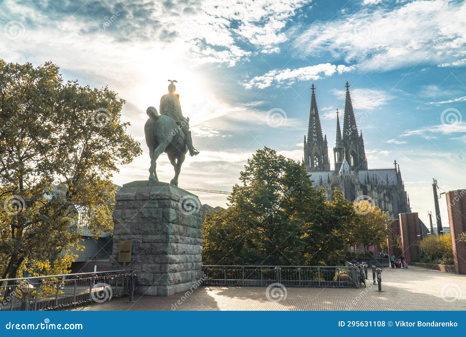 Cologne Cathedral and the Statue of Kaiser Wilhelm II Editorial Stock ...