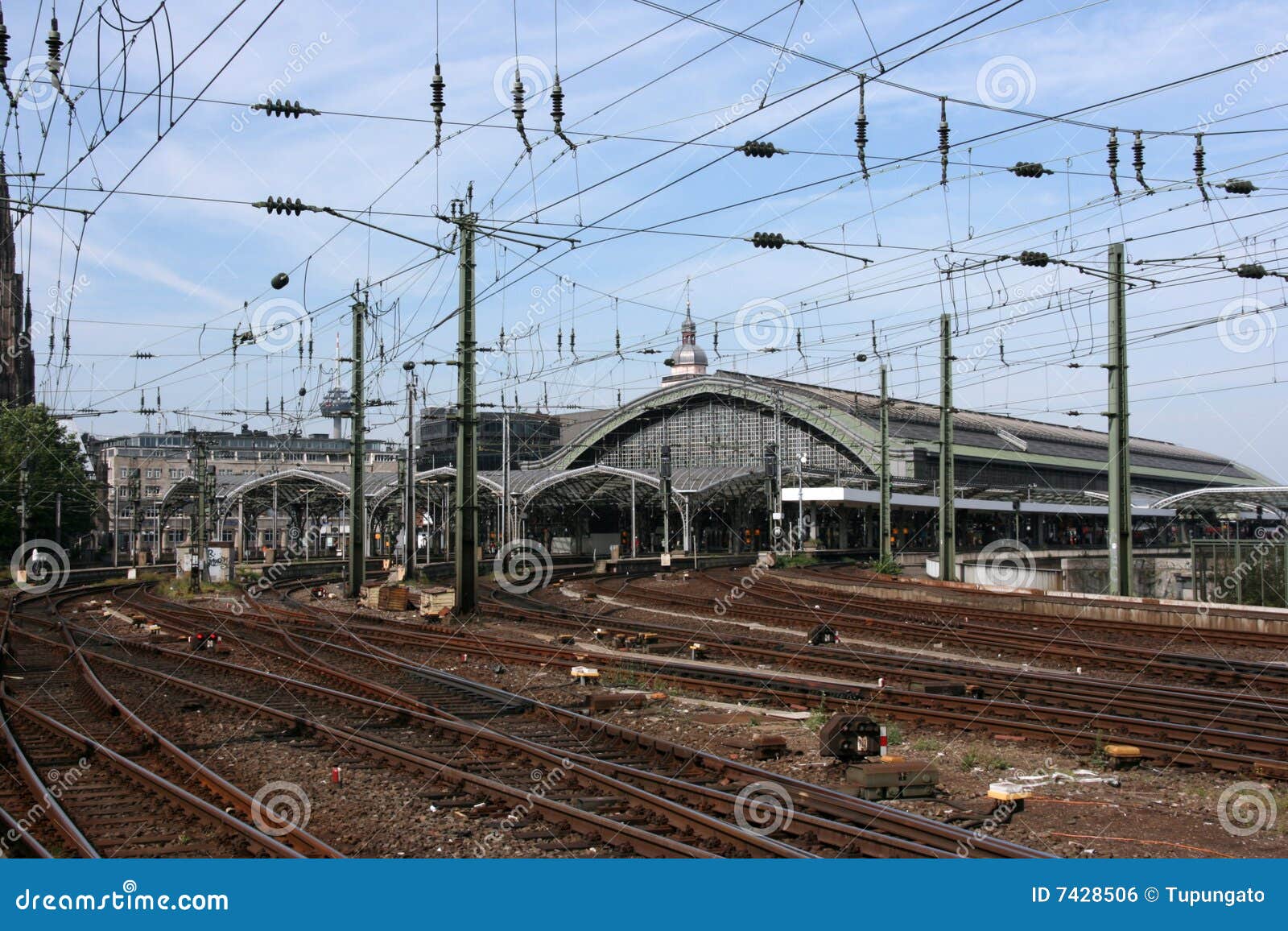 Cologne central station stock photo. Image of track, electricity - 7428506