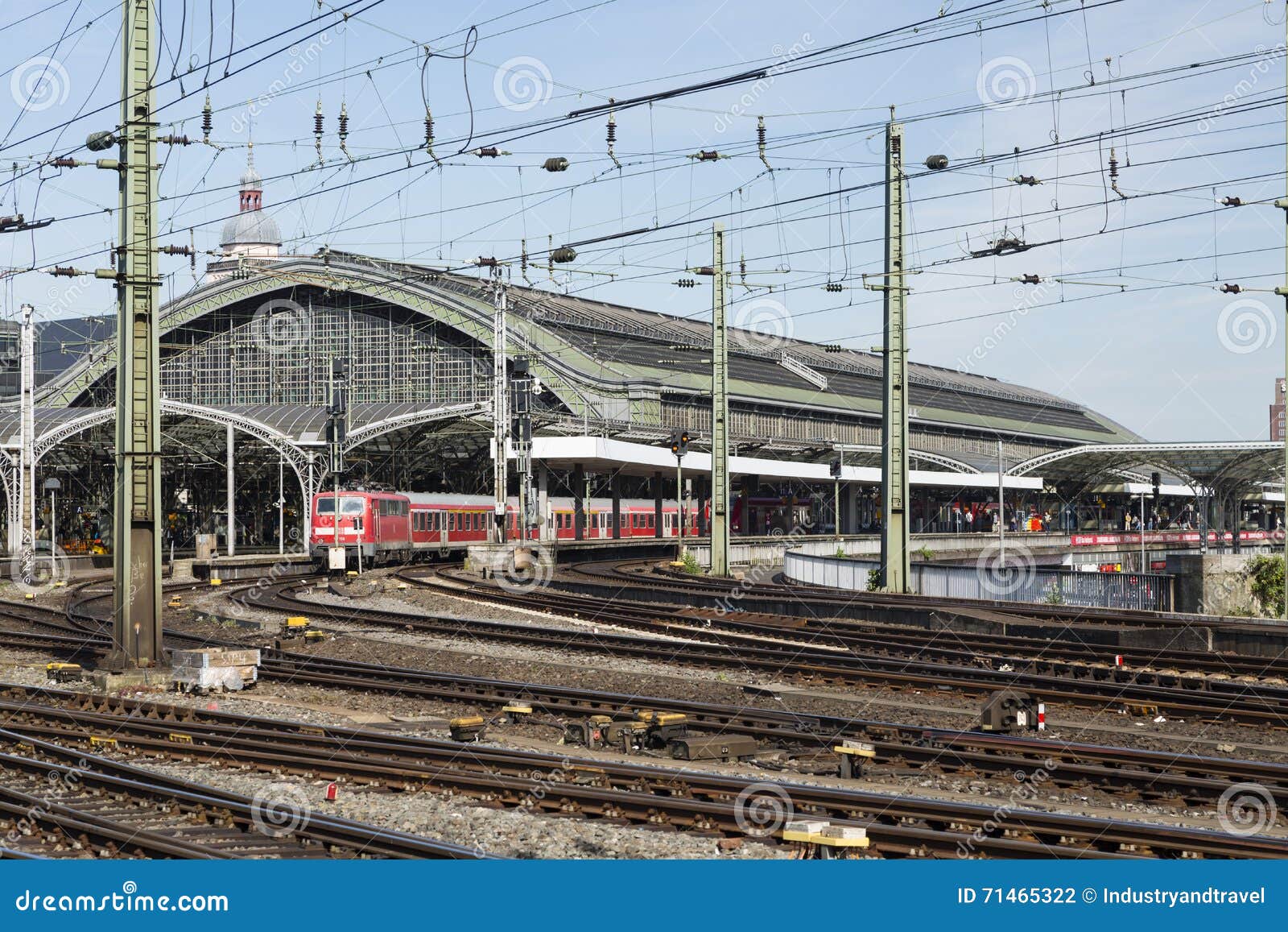 Cologne Central Station and a Train, Germany, Editorial Editorial ...